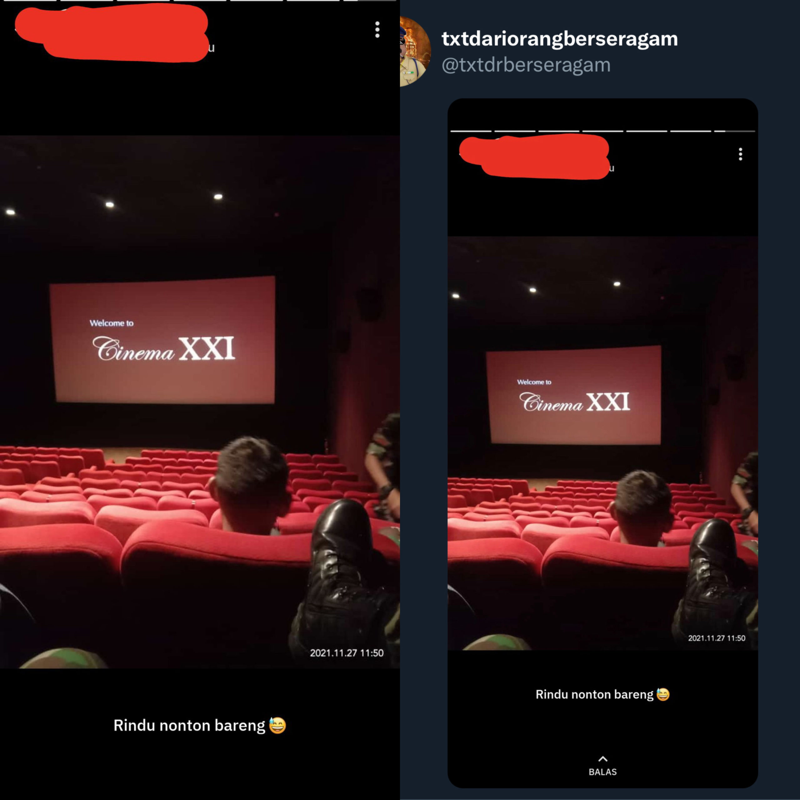 Viral! Anggota TNI Nonton Bioskop Sambil Angkat Kaki, Netizen: Awas Tidak Naik Pangkat - Minews ID