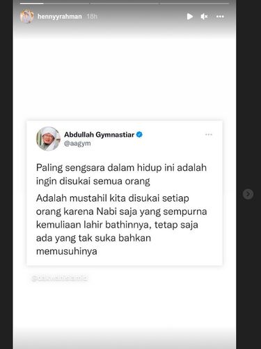 Henny Rahman Unggah Quotes di Instagram, Sindir Zikri Daulay? - Minews ID